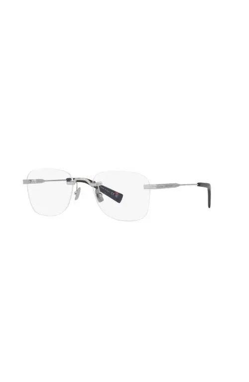 Saint Laurent 53mm Rimless Round Optical Glasses - Silver