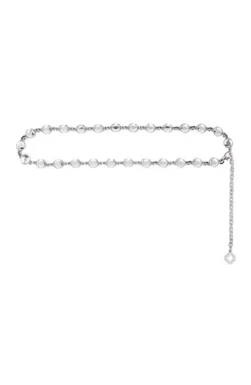 Maje Rhinestone Chain Belt - Silvery