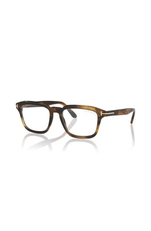 TOM FORD 54mm Rectangle Eyeglasses - Tortoise