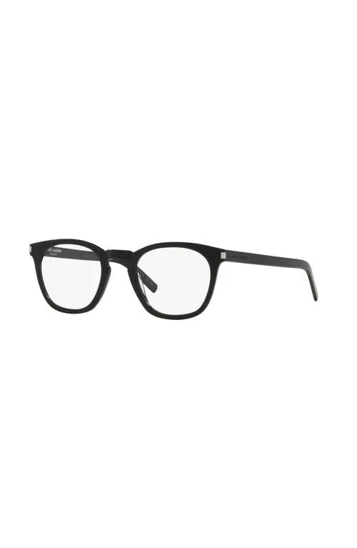 Saint Laurent 49mm Round Optical Glasses - Black