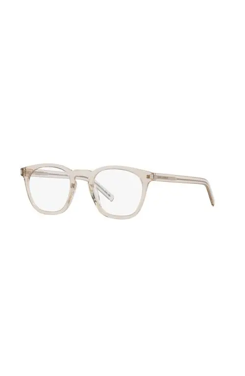 Saint Laurent 49mm Round Optical Glasses - Brown