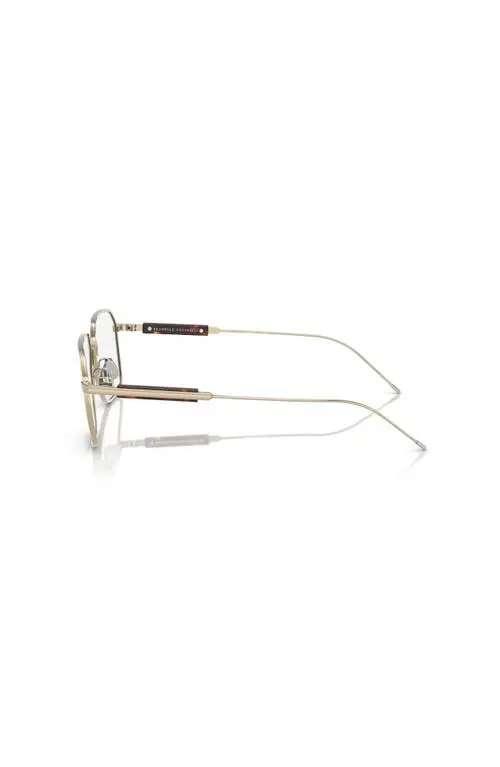 Brunello Cucinelli 54mm Rectangle Full Rim Optical Glasses - Gold
