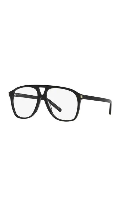 Saint Laurent 58mm Pilot Optical Glasses - Black