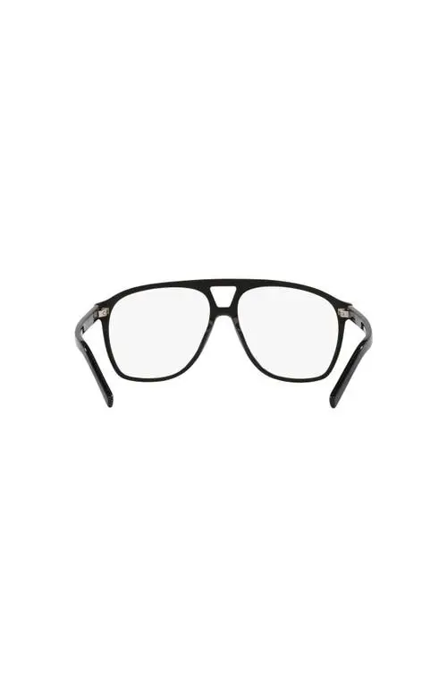 Saint Laurent Acetate Pilot Optical Glasses - Black