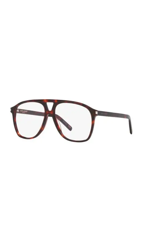 Saint Laurent Acetate Pilot Optical Glasses - Tortoise
