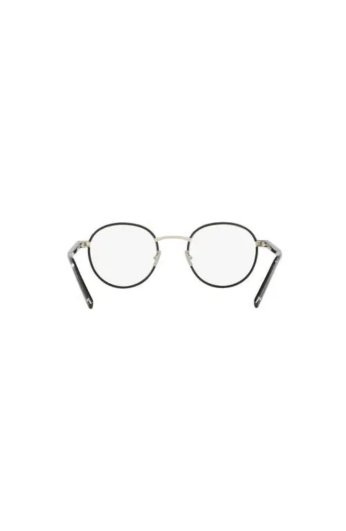 Saint Laurent 49mm Round Optical Glasses - Black
