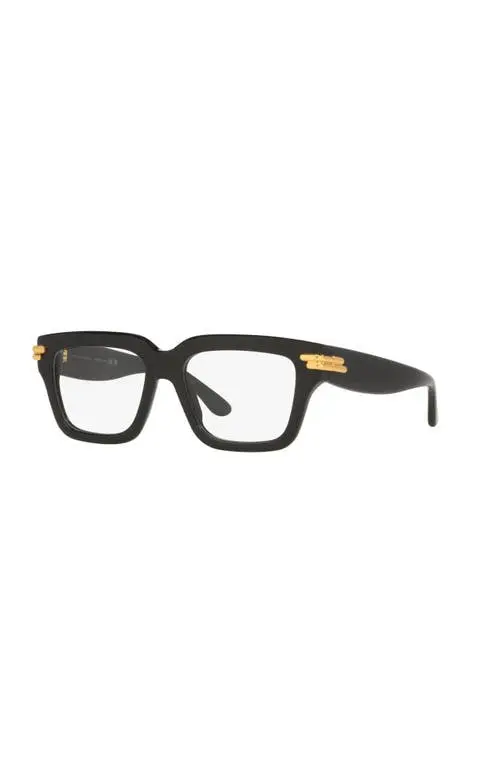 Bottega Veneta 53mm Rectangle Optical Glasses - Black