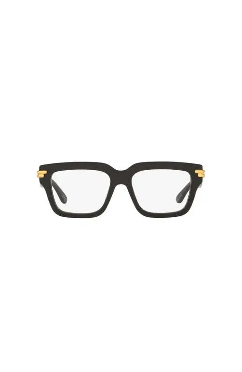 Bottega Veneta 53mm Rectangle Optical Glasses - Black