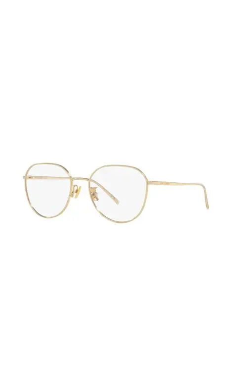 Saint Laurent 53mm Round Eyeglasses - Gold