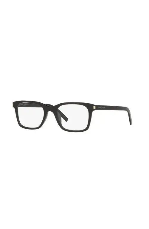 Saint Laurent 51mm Rectangle Optical Glasses - Black