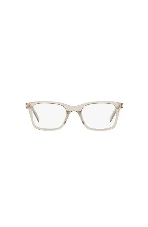 Saint Laurent 51mm Rectangle Optical Glasses - Brown
