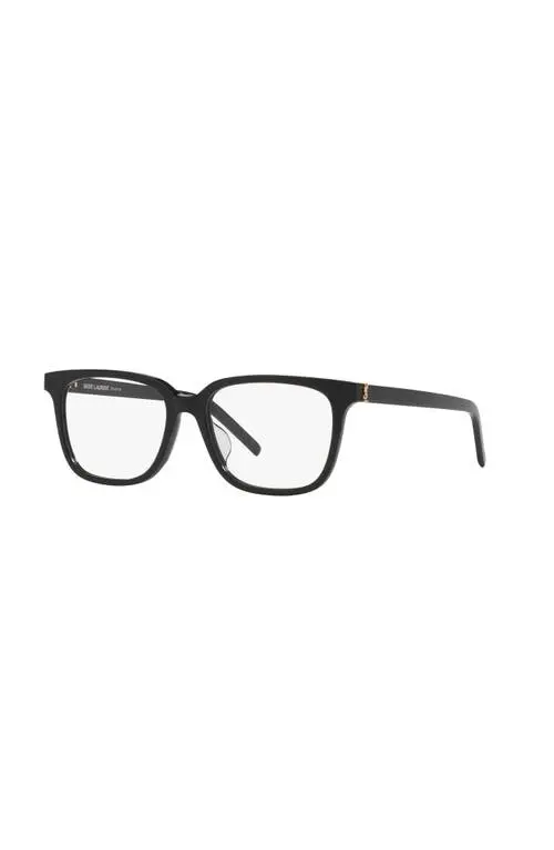Saint Laurent 55mm Rectangle Optical Glasses - Black