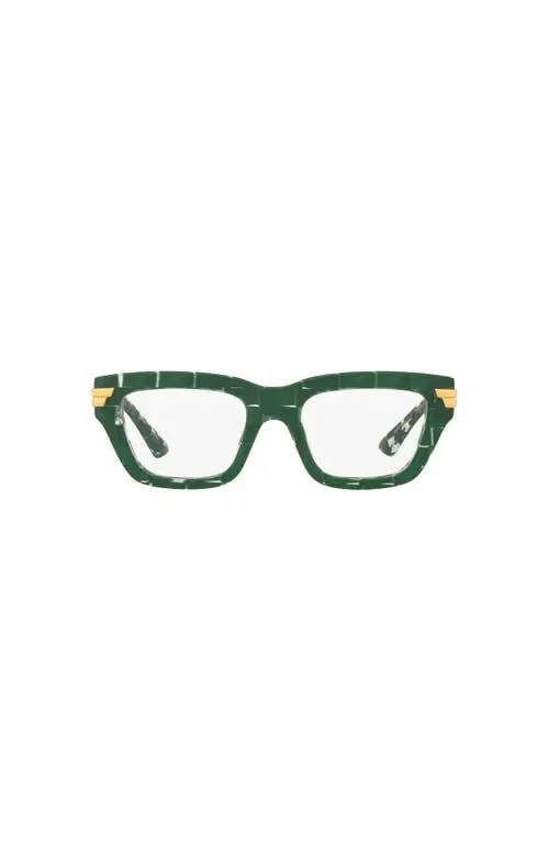 Bottega Veneta 50mm Rectangle Optical Glasses - Green