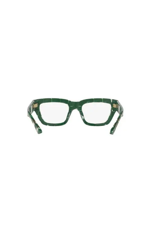 Bottega Veneta 50mm Rectangle Optical Glasses - Green