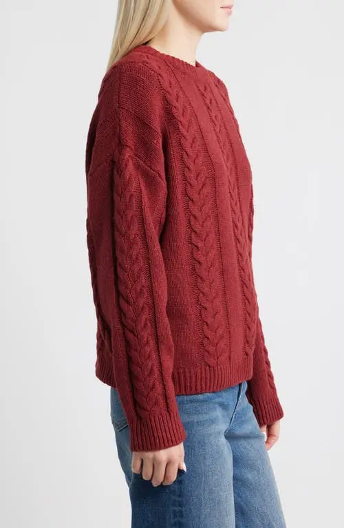 Topshop Oversized Cable Knit Sweater