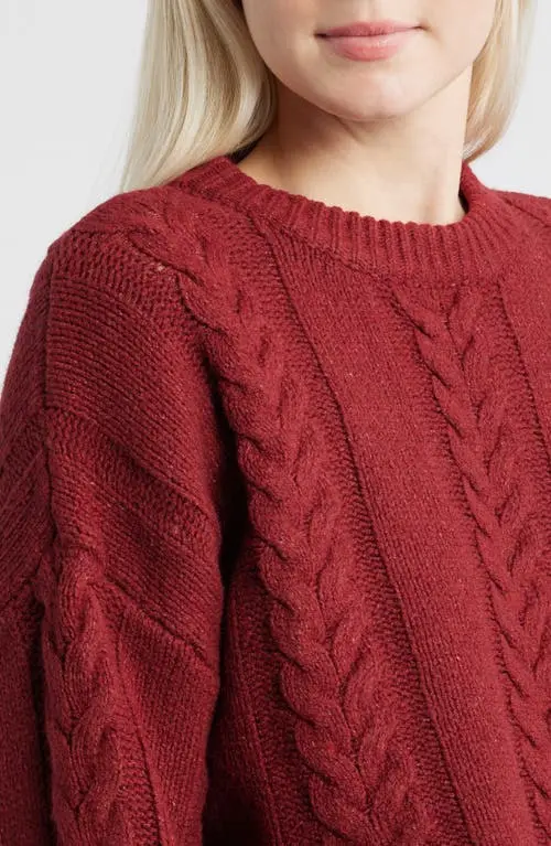 Topshop Oversized Cable Knit Sweater