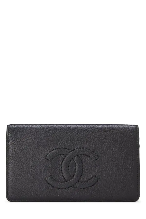 Chanel Calfskin Luxe Ligne Long Wallet - Black