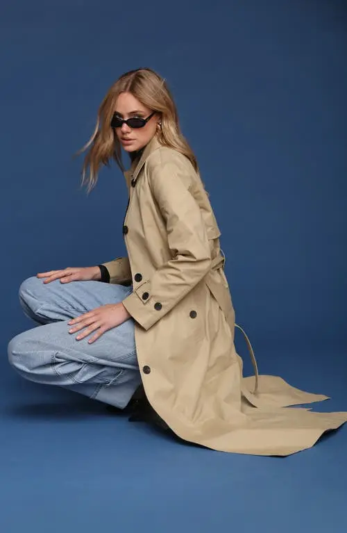 Avec Les Filles Belted Longline Trench Coat