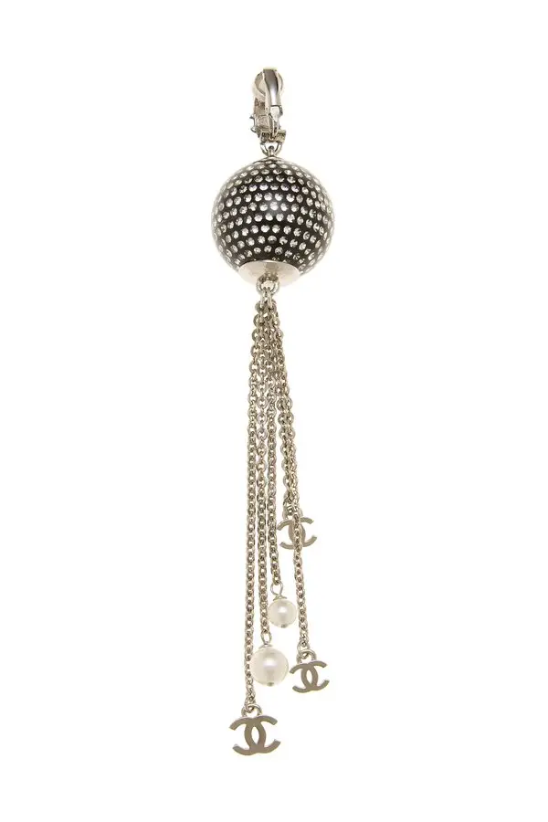 Chanel Cc Disco Ball Earrings