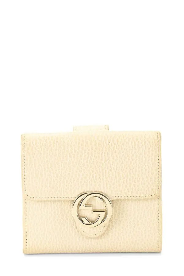 Gucci Interlocking French Wallet - White