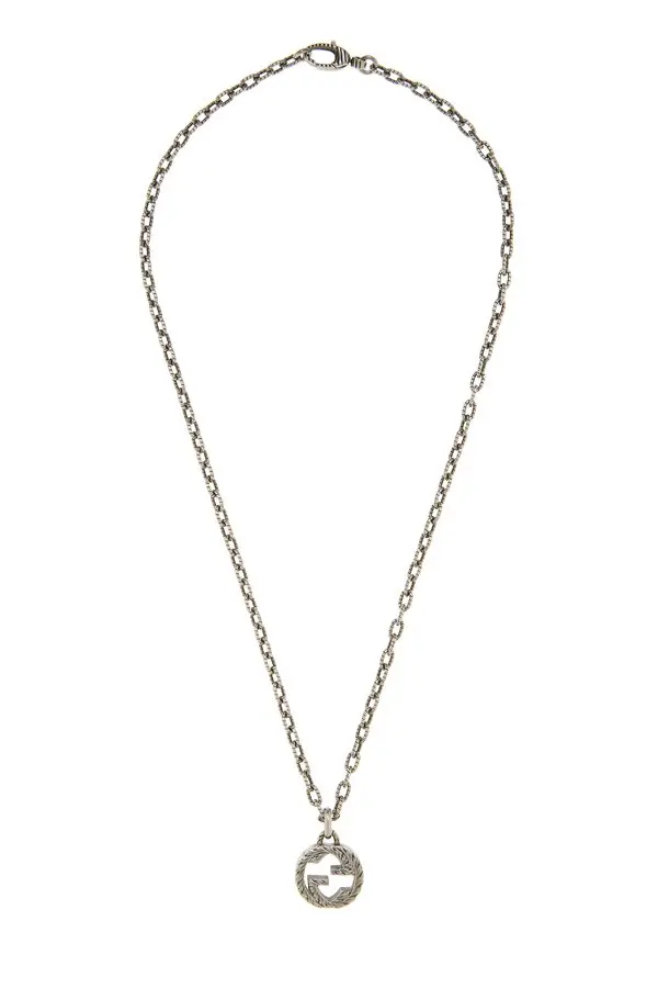 Gucci Interlocking Gg Necklace - Silver
