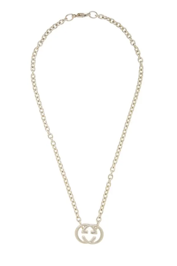 Gucci Interlocking Gg Necklace - Silver