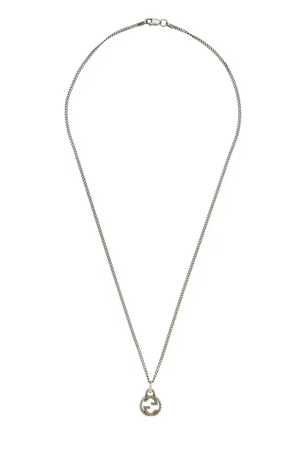Gucci Interlocking Gg Necklace - Silver