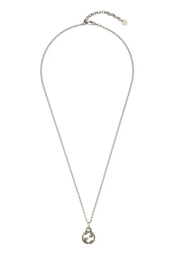 Gucci Interlocking Gg Necklace - Silver