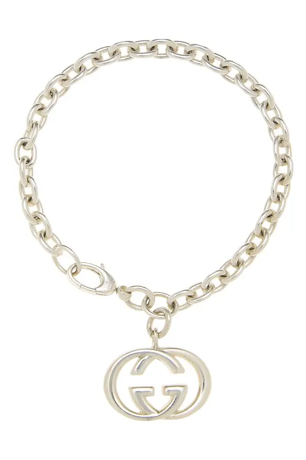 Gucci Interlocking Gg Charm Bracelet - Silver