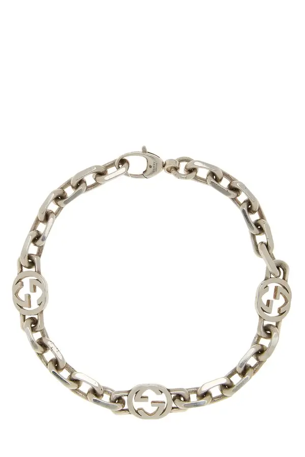 Gucci Interlocking Gg Charm Bracelet - Silver