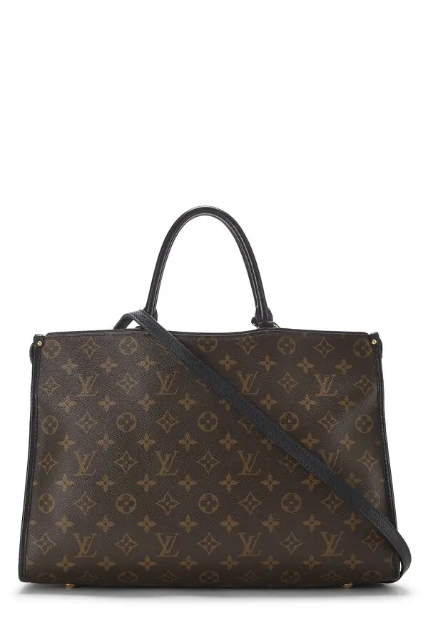 LOUIS VUITTON Monogram Canvas Top Handle Bag - Black