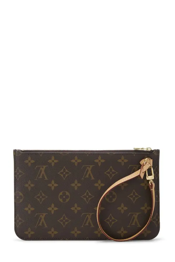 LOUIS VUITTON Monogram Neverfull Pouch Nm - Brown
