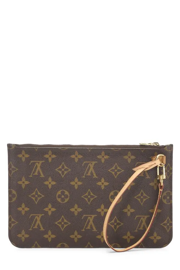 LOUIS VUITTON Monogram Neverfull Pouch Nm - Brown