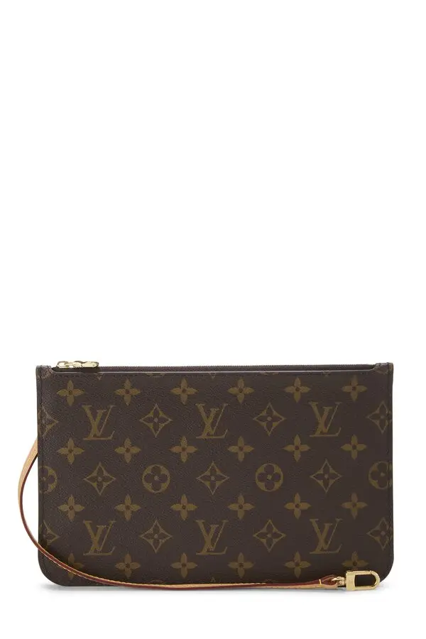 LOUIS VUITTON Monogram Neverfull Pouch Nm - Brown