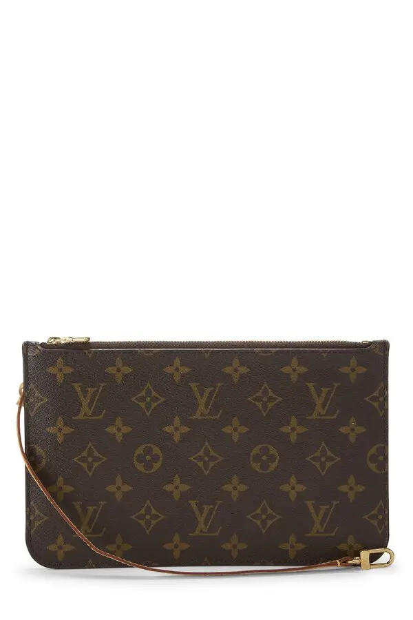 LOUIS VUITTON Monogram Neverfull Pouch Nm - Brown