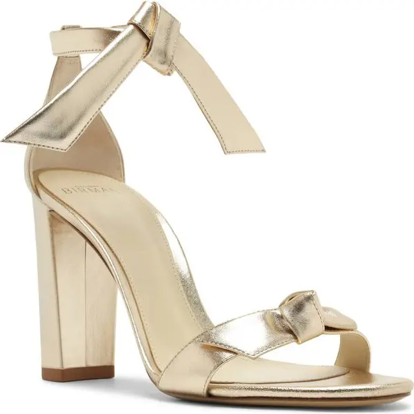 ALEXANDRE BIRMAN Clarita Metallic Sandals - Golden