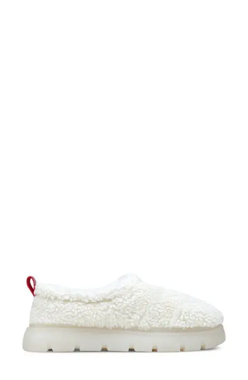 Hunter Madison Faux Shearling Clogs - Creamy Off White/signature