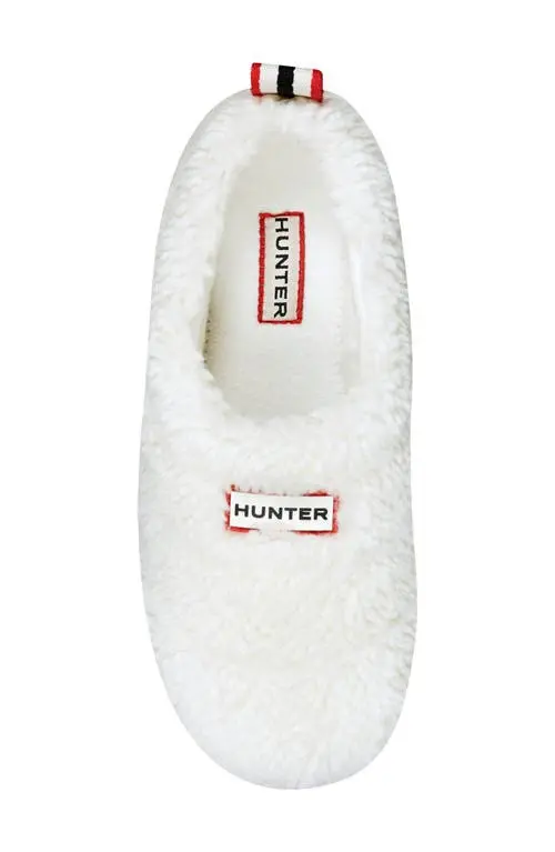 Hunter Madison Faux Shearling Clogs - Creamy Off White/signature