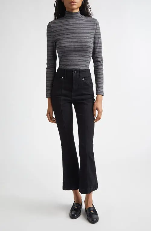 Veronica Beard Carson Seamed High-waist Flare Jeans