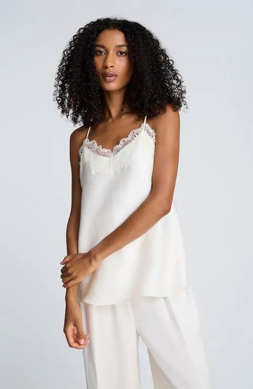 KENNETH COLE Lace Trim Satin Camisole
