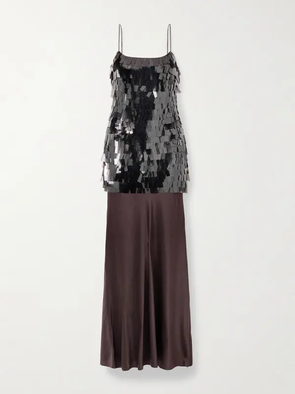 Staud Mesa Paillette-embellished Maxi Dress
