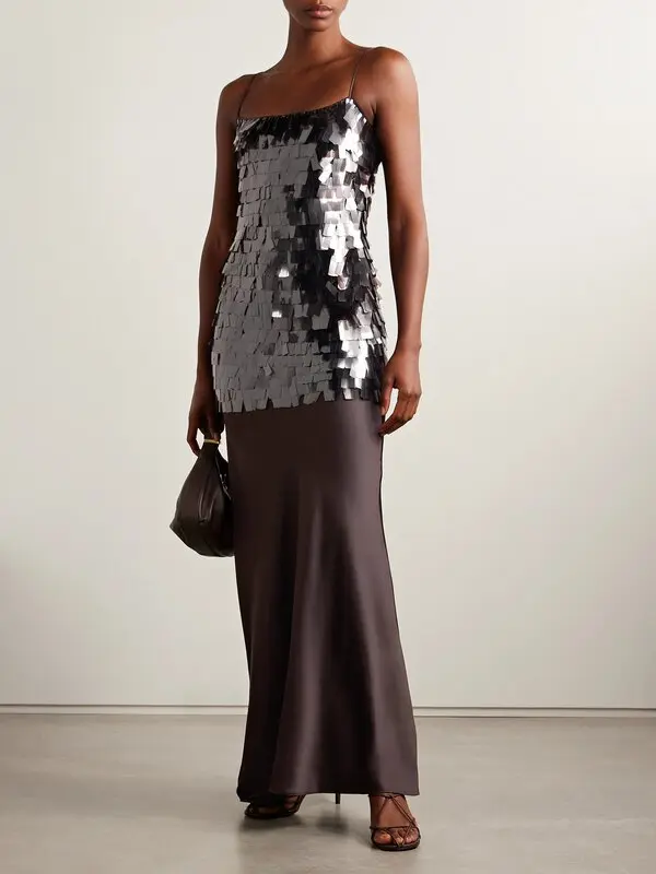Staud Mesa Paillette-embellished Maxi Dress