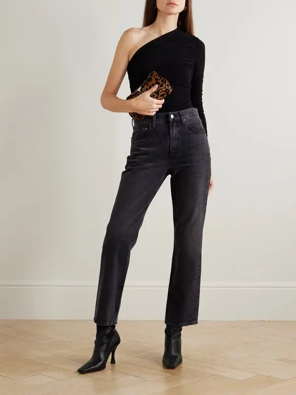 AGOLDE Annette One-shoulder Top - Black