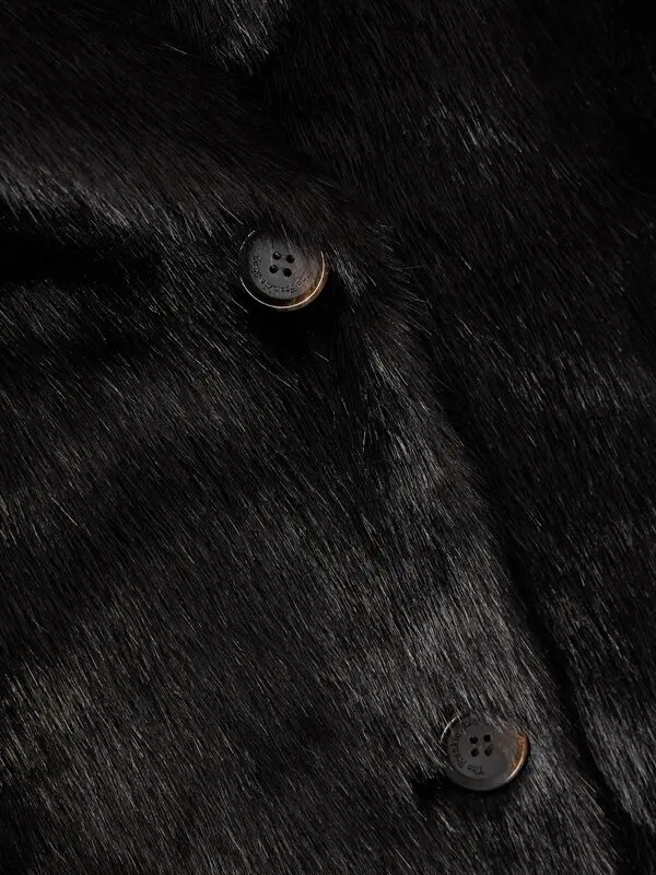 THE FRANKIE SHOP Joni Plush Double-breasted Coat