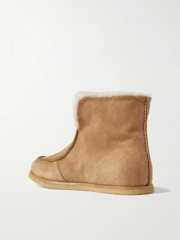 Legres Shearling Ankle Boots - Neutrals