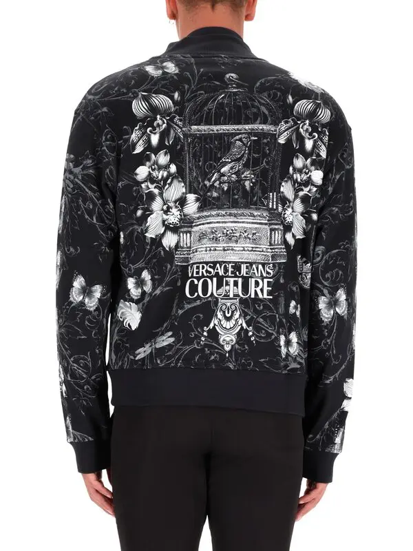 Versace Cotton Fleece Bomber Jacket