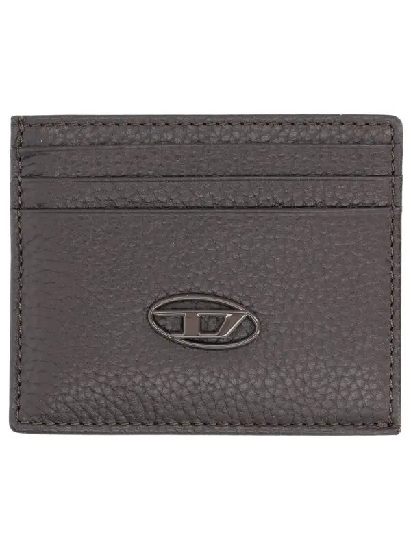 DIESEL Card Holder With Logo - Brown