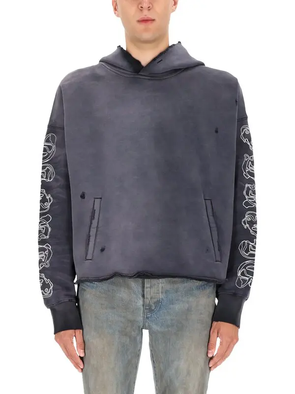 PURPLE BRAND Hooded Sweatshirt - Black
