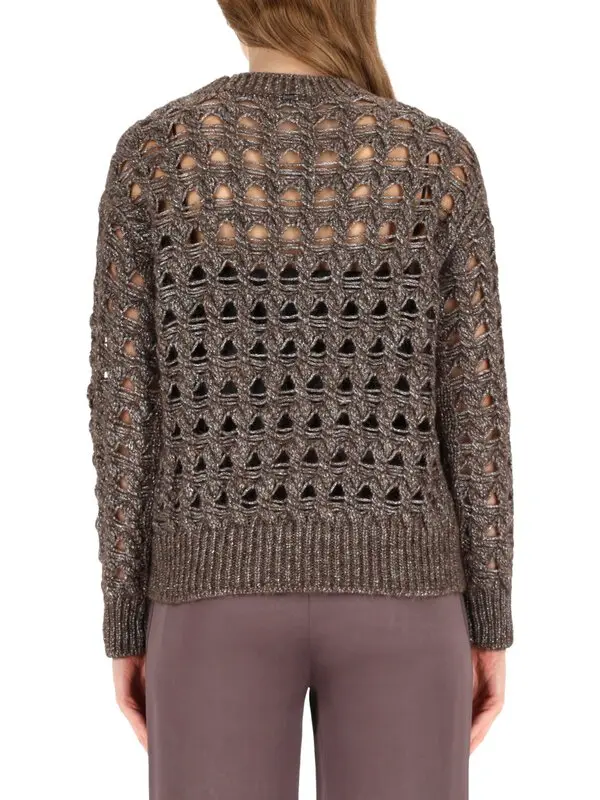 Herno Perforated Mesh Top - Brown