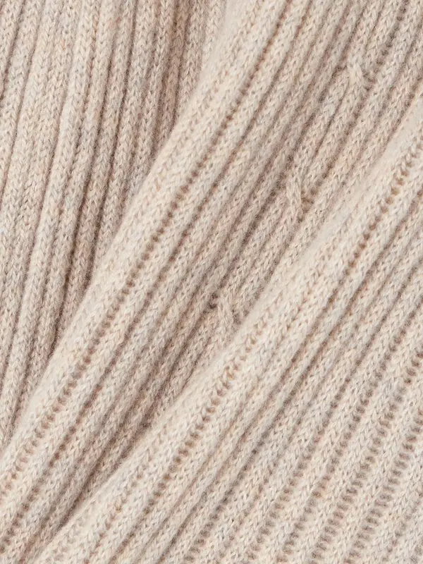 Loro Piana Plane Tree Ribbed Cashmere-blend Tapered Pants